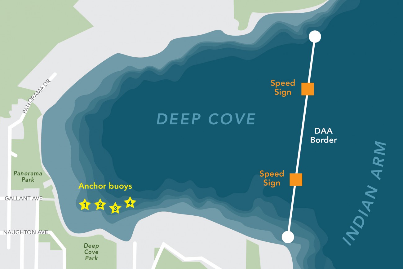 Deep Cove designated anchorage area