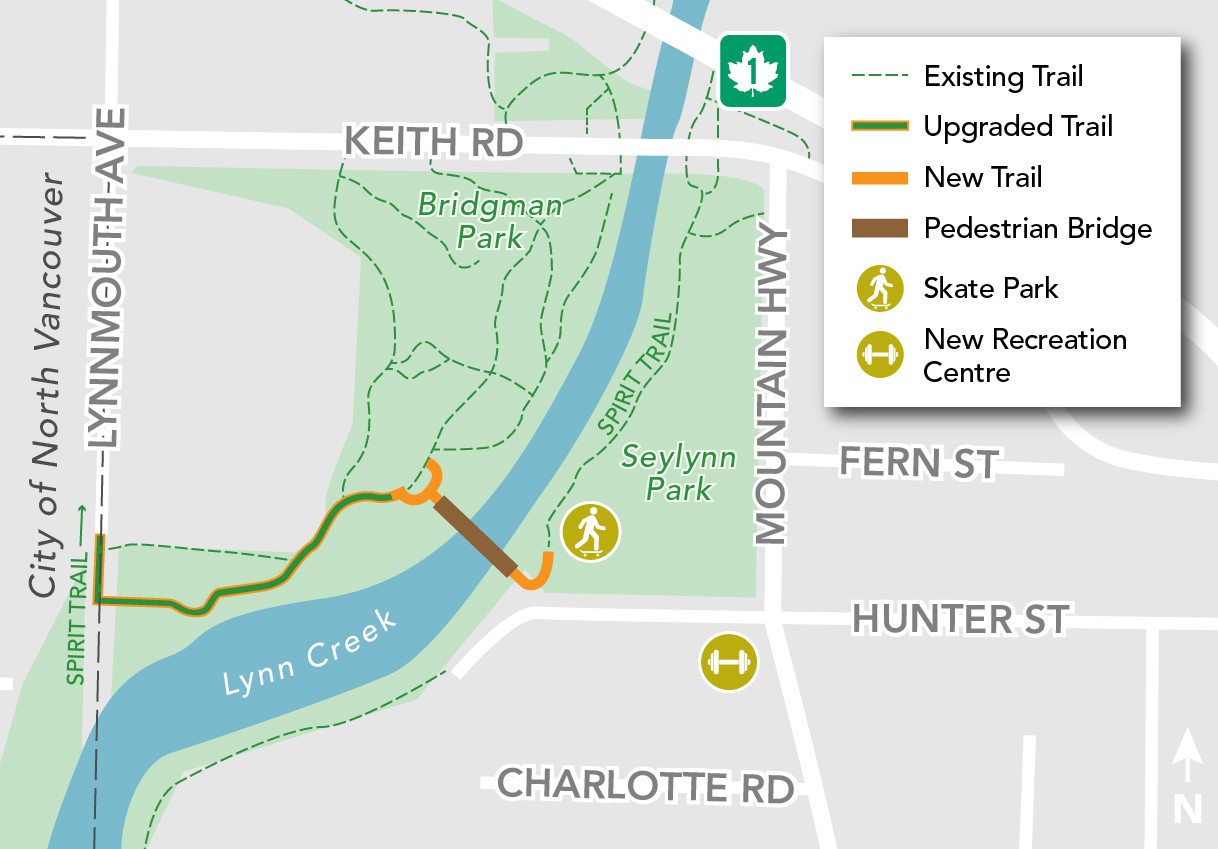 Spirit Trail crossing over Lynn Creek